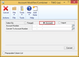 Dynamics GP: Using PSTL Account Modifier to Change GL Account Codes