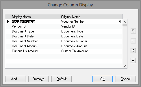 Dynamics GP - SmartList - Renaming Columns